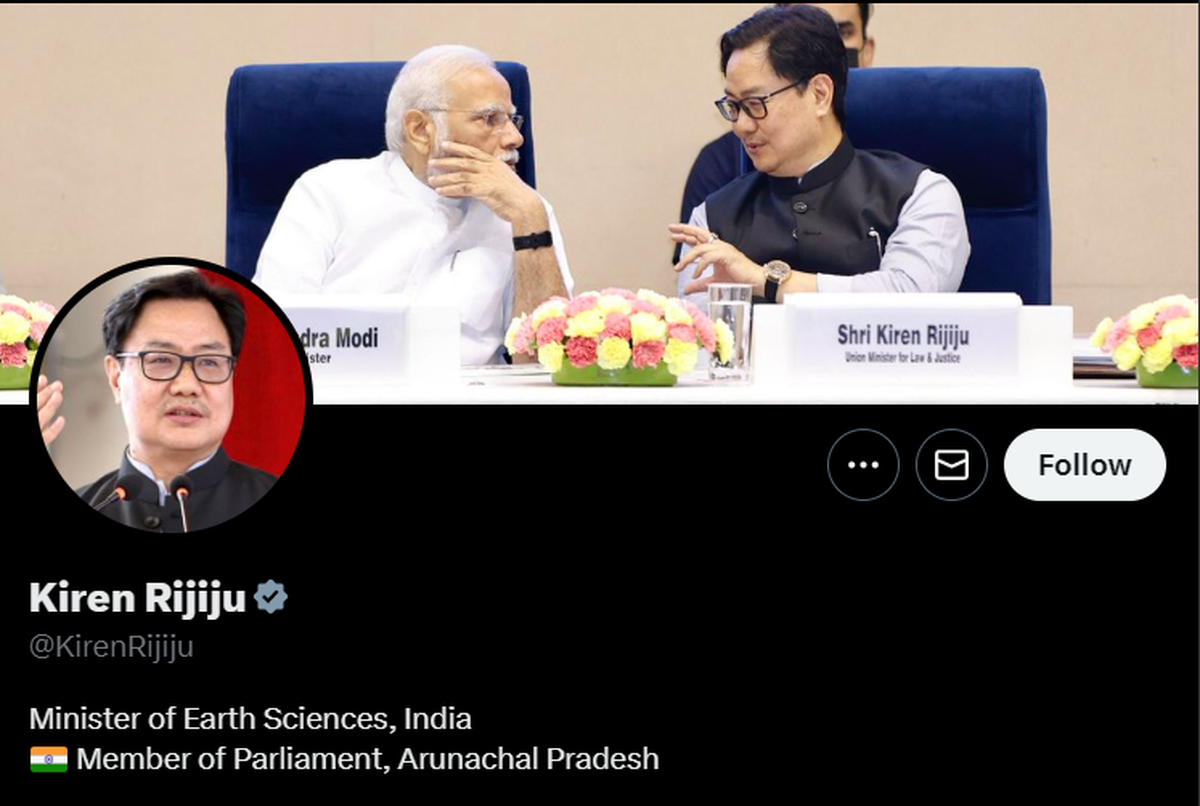 Kiren Rijiju replaced as Law Minister, Arjun Meghwal takes over - The Hindu